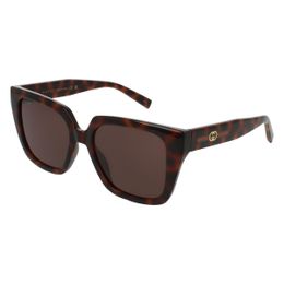 Gucci GG2102S | Damen-Sonnenbrille | Fassung: Vollrand, Butterfly, Kunststoff, Havanna | Glasfarbe: Braun
