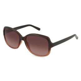 Fielmann LD 055 SUN CL AGNES | Damen-Sonnenbrille | Fassung: Vollrand, Oval, Propionat, Braun Verlaufend | Glasfarbe: Rosebraun Verlaufend