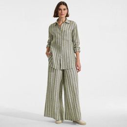 LANDS' END Premium Reinleinen-Palazzohose, Damen,  Gr&uuml;n, Leinen, by Lands' End