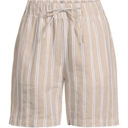 LANDS' END Premium Reinleinen-Schlupfshorts, Damen,  Wei&szlig;, Leinen, by Lands' End