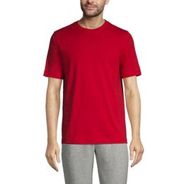 LANDS' END Super-T Kurzarm-Shirt, Classic Fit, Herren,  Rot, Baumwolle, by Lands' End