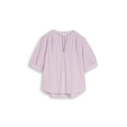 Tom Tailor Damen Bluse aus Baumwolle, rosa, Uni, Gr. 36