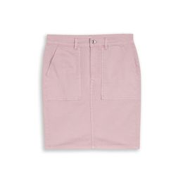 Tom Tailor Damen Jeansrock mit aufgesetzten Taschen, rosa, Uni, Gr. 36