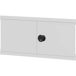 eurokraft pro Fl&uuml;gelt&uuml;r, RFID-Schloss, HxB 500 x 750 mm, lichtgrau