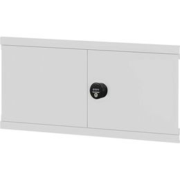 eurokraft pro Fl&uuml;gelt&uuml;r, Drehriegel, HxB 500 x 750 mm, lichtgrau
