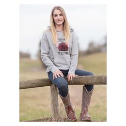 OKLAHOMA Jeans Hoodie grau Damen 2XL