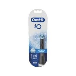 Braun Oral-B iO Ultimative Reinigung 4er, Aufsteckb&uuml;rste schwarz, &Uuml;berlegene Plaque-Entfernung