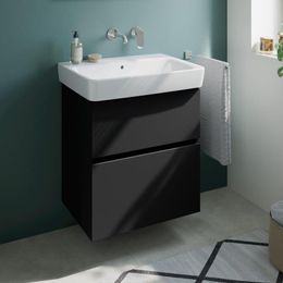 Geberit Renova Plan Waschtisch, evineo ineo5 evo Unterschrank B: 65 cm, 2 Ausz&uuml;ge, mit Griffmulde,, 501642008+BE0986BM,