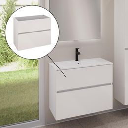 evineo ineo5 evo Unterschrank B: 80 cm, mit 2 Ausz&uuml;gen, mit Griffmulde, BE0957WH,