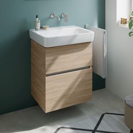 Geberit Renova Plan Waschtisch, evineo ineo5 evo Unterschrank B: 60 cm, 2 Ausz&uuml;ge, mit Griffmulde,, 501639008+BE0985OA,