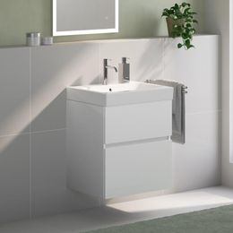 Geberit iCon Waschtisch, evineo ineo5 evo Unterschrank B: 60 cm, 2 Ausz&uuml;ge, mit Griffmulde,, 124060000+BE0975WM,