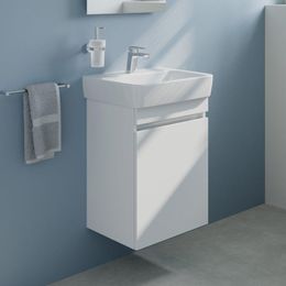 Geberit Renova Plan Handwaschbecken, evineo ineo5 evo Unterschrank B: 50 cm, 1 T&uuml;r, mit Griffmulde,, 501629008+BE0983WH,