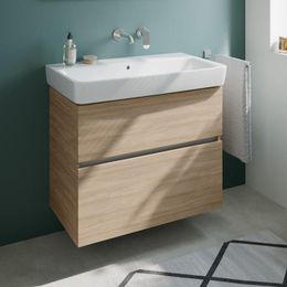 Geberit Renova Plan Waschtisch, evineo ineo5 evo Unterschrank B: 85 cm, 2 Ausz&uuml;ge, mit Griffmulde,, 501700001+BE0989OA,
