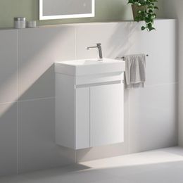 Geberit iCon Handwaschbecken, evineo ineo5 evo Unterschrank B: 53 cm, 2 T&uuml;ren, mit Griffmulde,, 124053600+BE0974WH,