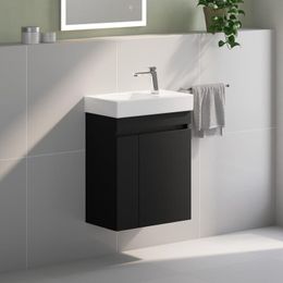 Geberit iCon Handwaschbecken, evineo ineo5 evo Unterschrank B: 53 cm, 2 T&uuml;ren, mit Griffmulde,, 124053000+BE0974BM,