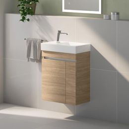 Geberit iCon Handwaschbecken, evineo ineo5 evo Unterschrank B: 53 cm, 2 T&uuml;ren, mit Griffmulde,, 124153600+BE0974OA,