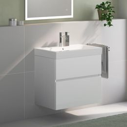 Geberit iCon Waschtisch, evineo ineo5 evo Unterschrank B: 75 cm, 2 Ausz&uuml;ge, mit Griffmulde,, 124075600+BE0976WM,