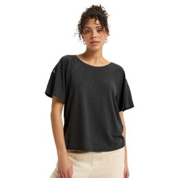 Shirttop Roxy "Time For Palm Tree", Damen, Gr. S, grau (phantom), Obermaterial: 60% Walkfrottier, 40% Microfaser;, Tops Shirttop