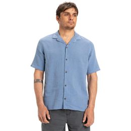 Funktionshemd Quiksilver "Sunrise", Herren, Gr. L, US-Gr&ouml;&szlig;en, blau (coronet blau), Obermaterial: 55% Walkfrottier, 45% Hanf;, Hemden Funktionshemd