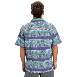 Funktionshemd Quiksilver "Global Heat", Herren, Gr. L, US-Gr&ouml;&szlig;en, blau (aqua sky global heat 32x32), Obermaterial: 70% Walkfrottier, 30% Leinen;, Hemden Funktionshemd