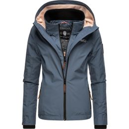 Outdoorjacke Marikoo "&Uuml;bergangsjacke Erdbeere", Damen, Gr. XXL, blau (dusty blau), Obermaterial: 100% Polyester PES. Obermaterial: Futter: 100% Polyester PES. 100% Polyester PES., Jacken Outdoorjacke