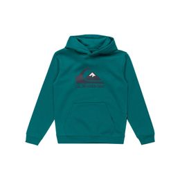Hoodie Quiksilver "Big Logo", Jungen, Gr. 12, gr&uuml;n (teal gr&uuml;n), Obermaterial: 55% Walkfrottier, 45% Microfaser;, Sweatshirts Hoodie