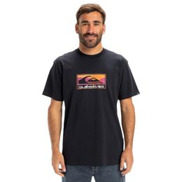T-Shirt Quiksilver "Ev Gradient Box", Herren, Gr. S, blau (schwarz navy), Obermaterial: 100% Walkfrottier;, Shirts T-Shirt