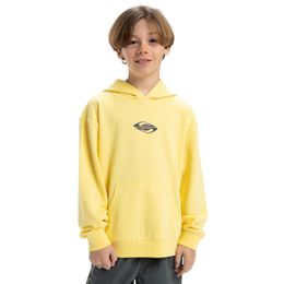 Hoodie Quiksilver "APOG Heritage", Jungen, Gr. 16, gelb, Obermaterial: 55% Walkfrottier, 45% Microfaser;, Sweatshirts Hoodie