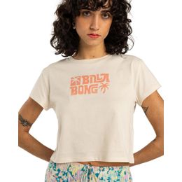 T-Shirt Billabong "Tropic Break", Damen, Gr. L, wei&szlig; (wei&szlig;cap), Obermaterial: 100% Walkfrottier;, Shirts T-Shirt