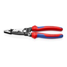 Knipex 13 72 8 WireStripper Multifunktions-Elektrikerzangen amerikanisches Modell mit Mehrkomponenten-H&uuml;llen schwarz atramentiert 200 mm)