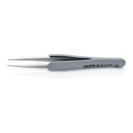 Knipex 92 21 10 ESD Pr&auml;zisionspinzette mit gummiertem Griff ESD gummierter Griff 123 mm)