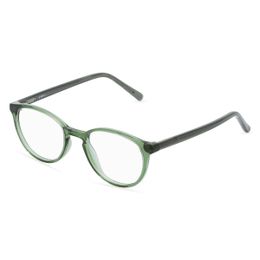 Fielmann JIL 009 CL Brille Teenager | Fassung: Vollrand, Panto, Gr&uuml;n Transparent