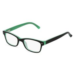 Fielmann BD 404 MOD FLEX CL Brille Teenager | Fassung: Vollrand, Quadratisch, Schwarz Gr&uuml;n
