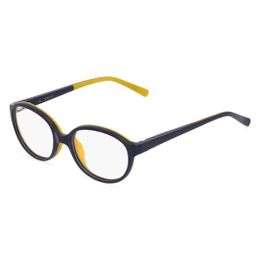 Fielmann DT 012 CL Brille Teenager | Fassung: Vollrand, Oval, Blau Gelb