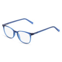 Fielmann JIL 020 CL Brille Teenager | Fassung: Vollrand, Panto, Blau Transparent