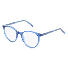 Fielmann ABC 091 CL MAXIME Brille Teenager | Fassung: Vollrand, Panto, Blau Transparent