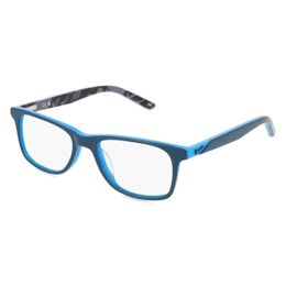 Nike 5549 Brille Teenager | Fassung: Vollrand, Quadratisch, Blau