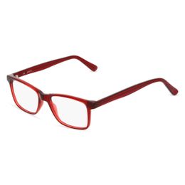 Fielmann JIL 016 CL Brille Teenager | Fassung: Vollrand, Quadratisch, Rot Transparent