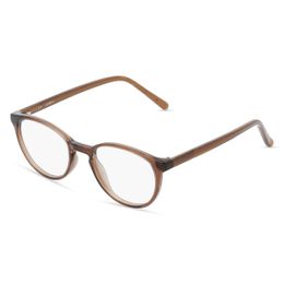 Fielmann JIL 009 CL Brille Teenager | Fassung: Vollrand, Panto, Braun Transparent