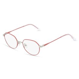 Fielmann BD 514 FA Brille Teenager | Fassung: Vollrand, Panto, Silber Pink