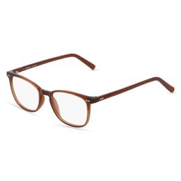 Fielmann JIL 020 CL Brille Teenager | Fassung: Vollrand, Panto, Braun Transparent