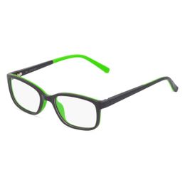 Fielmann DT 011 CL Brille Teenager | Fassung: Vollrand, Quadratisch, Grau Gr&uuml;n