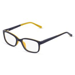 Fielmann DT 011 CL Brille Teenager | Fassung: Vollrand, Quadratisch, Blau Gelb