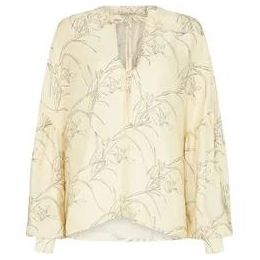 Lily & Lionel Hemdbluse LILY AND LIONEL "Rosetti Billowy Sleeves Floral Print Blouse Damen", Damen, Gr. 38, cream, 63% Viskose, 37% Lyocell, Blusen Hemdbluse