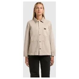Fieldjacket Khujo "SUZY", Damen, Gr. XL, greige, Twill, 100% Baumwolle, unifarben, regular fit h&uuml;ftlang, eingesetzt mit Druckkn&ouml;pfen, Jacken