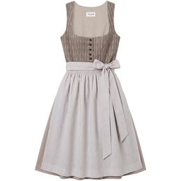 FELICITAS Midi-Jacquard-Dirndl Dala Taupe (Gr&ouml;&szlig;e: 42)