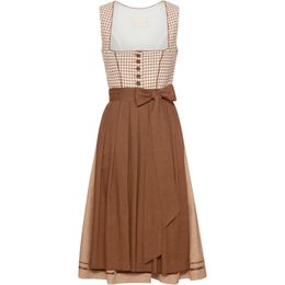 Kr&uuml;ger Kr&uuml;ger Dirndl mit Hahnentrittmuster Beige/Braun (Gr&ouml;&szlig;e: 46)
