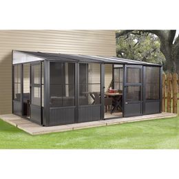 Sojag Kaltwintergarten 'Mural 1016' anthrazit 309 x 502 cm, mit Hardtop