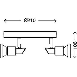 Briloner LED Spotleuchte - chromfarben - 4W