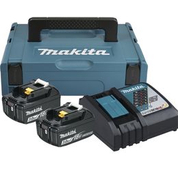 Makita Akku-Starter-Set mit Schnellladeger&auml;t und 2 x 18-V-Akkus, 3 Ah
